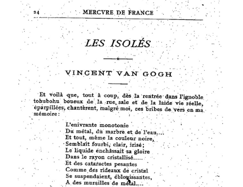 Riconoscere il talento: George Albert Aurier su Vincent van Gogh ...